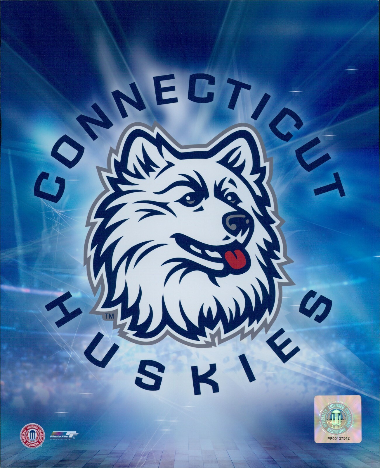 UCONN Connecticut Huskies Logo Licensed NCAA Unsigned Glossy 8x10 Photo ...