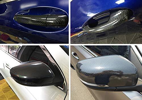 Black Carbon Fiber Vinyl Wrap Sticker Bubble Free Anti-Wrinkle, 1Ftx5Ft ...