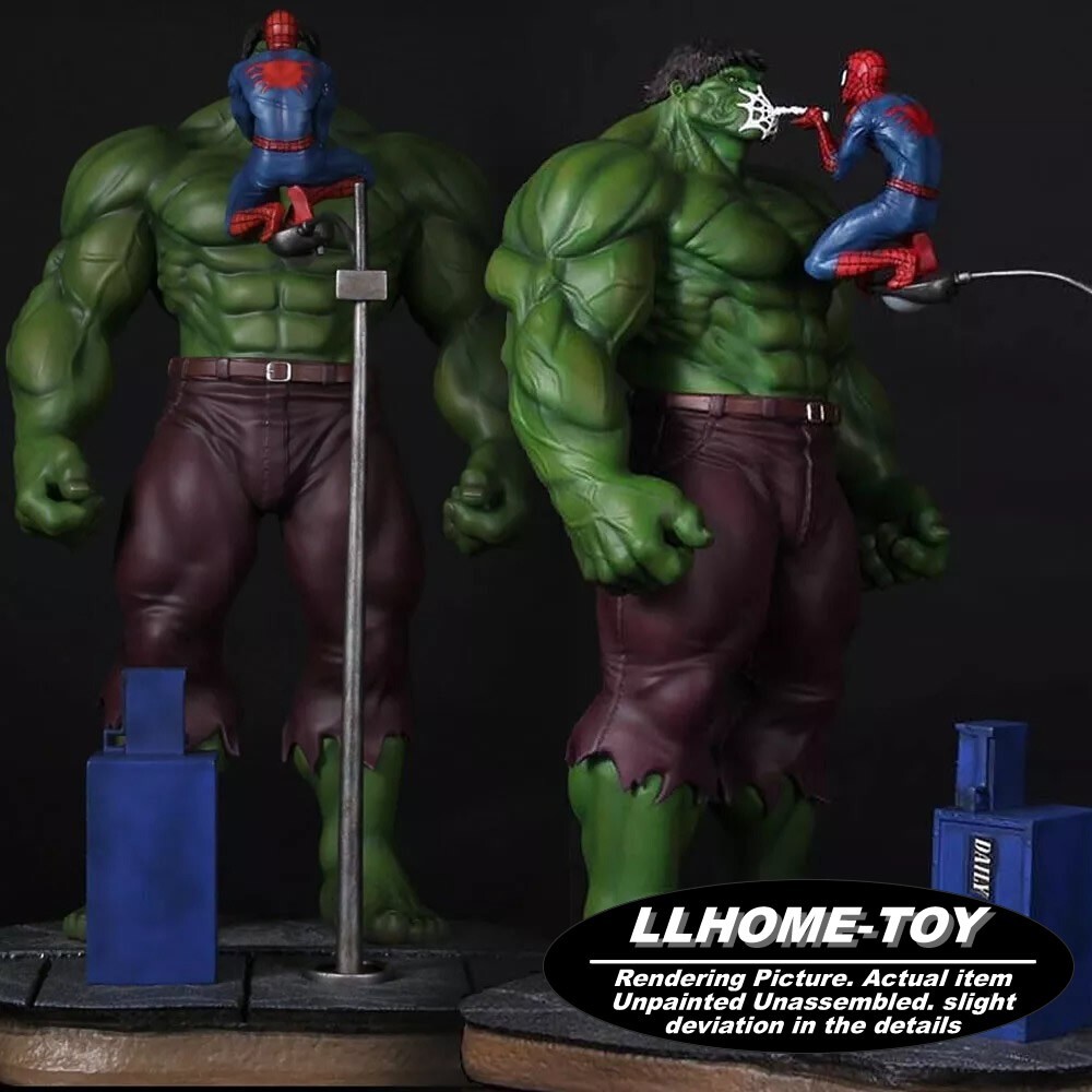 Spider-Man Spidey Hulk Resin Model Kit Unpainted 3d Print GK Statue ...