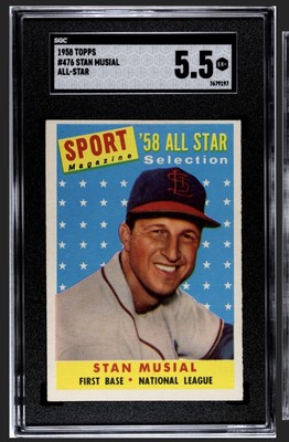 1958 Topps All Star #476 Stan Musial SGC 5.5 | eBay