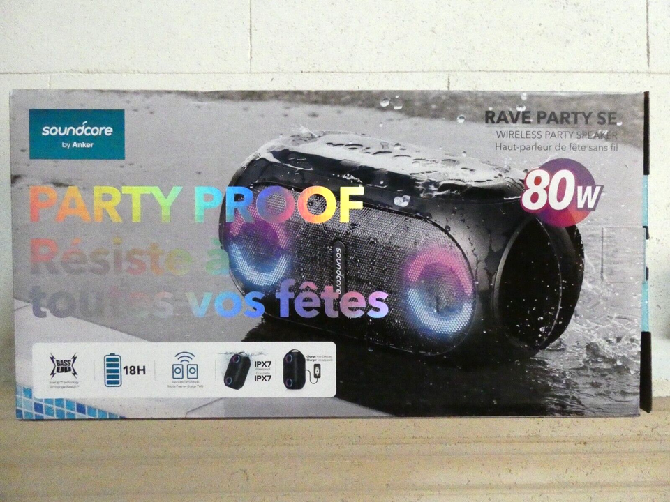 Anker Soundcore Rave Party SE Bluetooth Wireless Speaker Party Proof | eBay