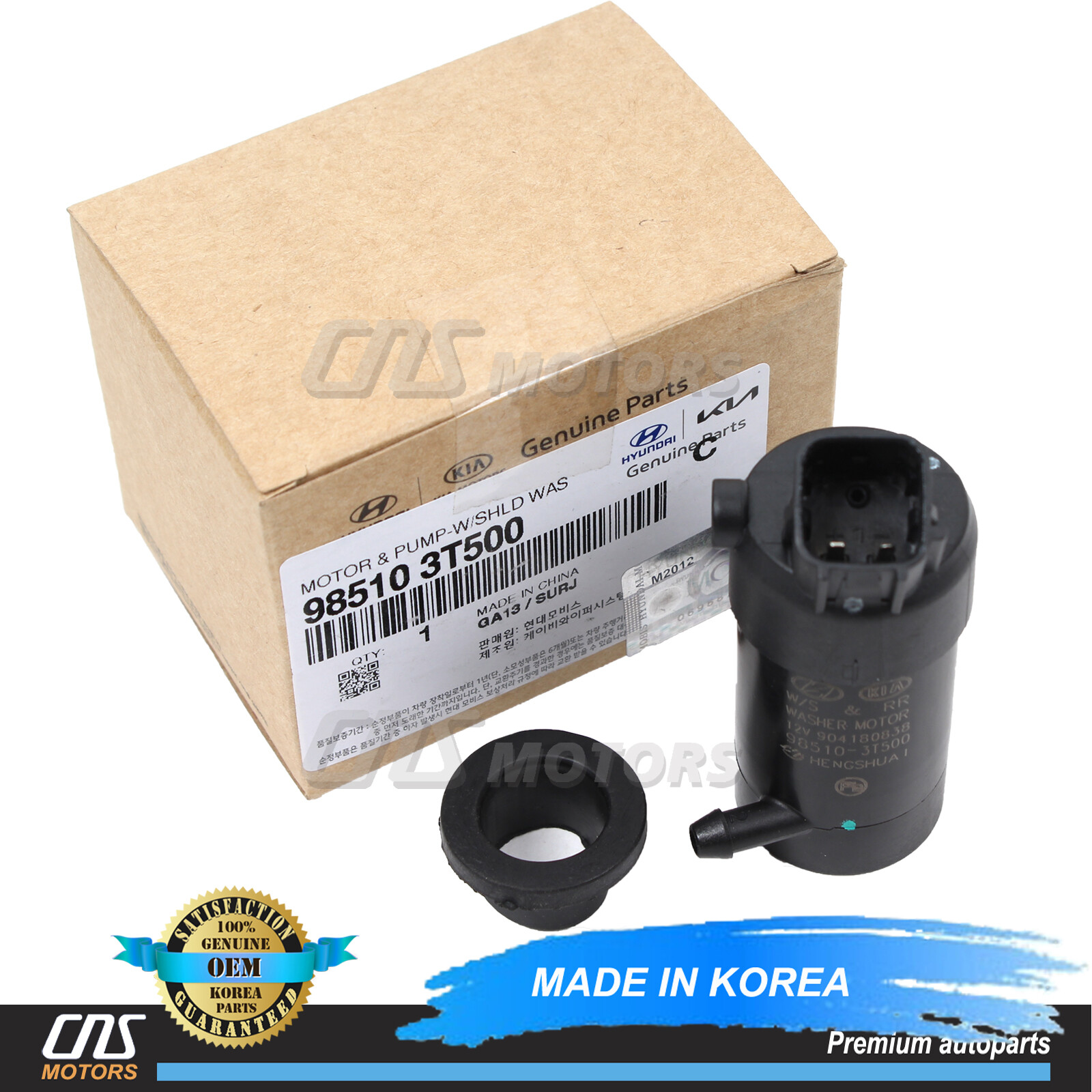 OEM Windshield Washer Pump & Grommet for Genesis G80 G90 Elantra K900 ...