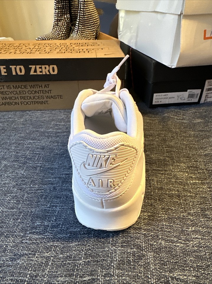 Womens Size 10 Nike Air Max 90 Sneakers white White White DH8010 100 ...