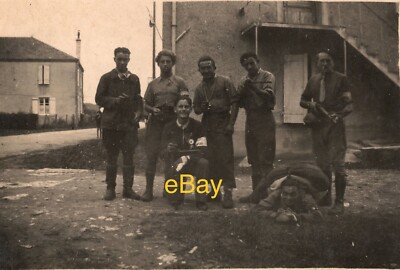 WW2 8x10 Picture Photo French resistance With Pistols And Sten Guns | eBay