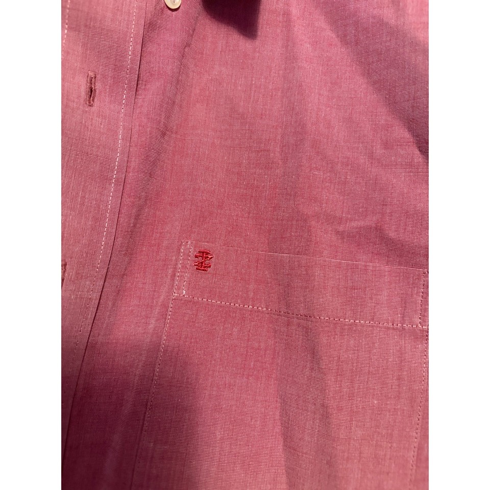 IZOD Mens Red Striped Cuff Button Down Shirt L/G | eBay