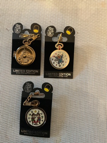 3 WDW POCKET WATCH SERIES: MICKEY TRAIN ENGINEER LE, STITCH LE, CHIP N ...