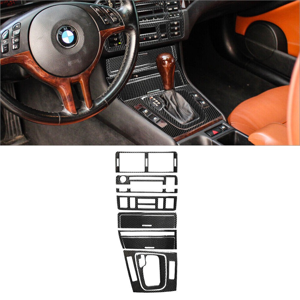 40Pcs For BMW 3 Series E46 1998-05 Carbon Fiber Full Interior Kit Cover ...