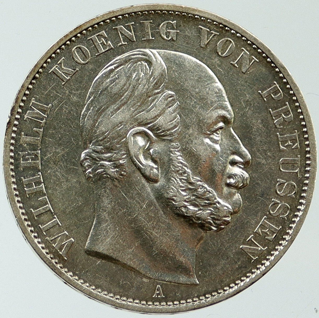 1871 A GERMANY GERMAN STATES PRUSSIA WILHELM I Defeat France Silver ...