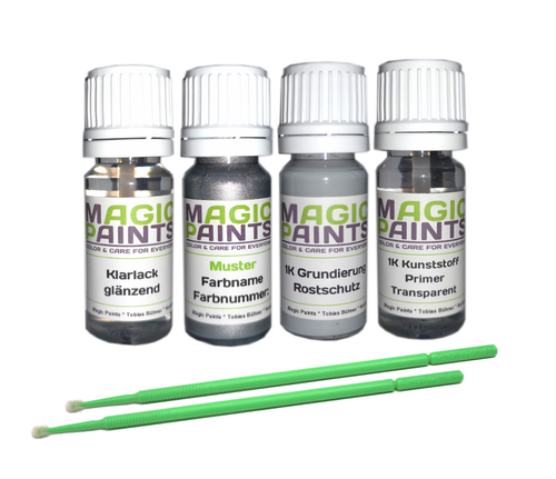 Lackstift geeignet für Mercedes, Farbnummer: 744 Brilliantsilber ...