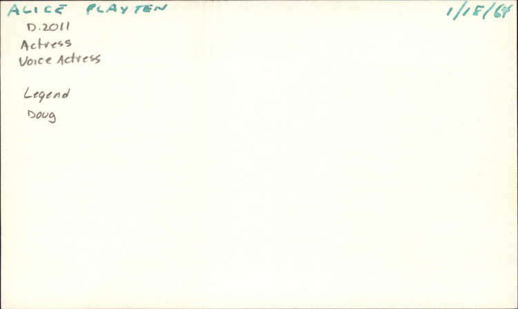 Actress Alice Play Ten