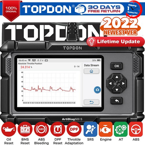 TOPDON AD500S Pro KFZ OBD2 diagnosegerät Scanner 4 Systemdiagnosegerät + 5 Reset | eBay