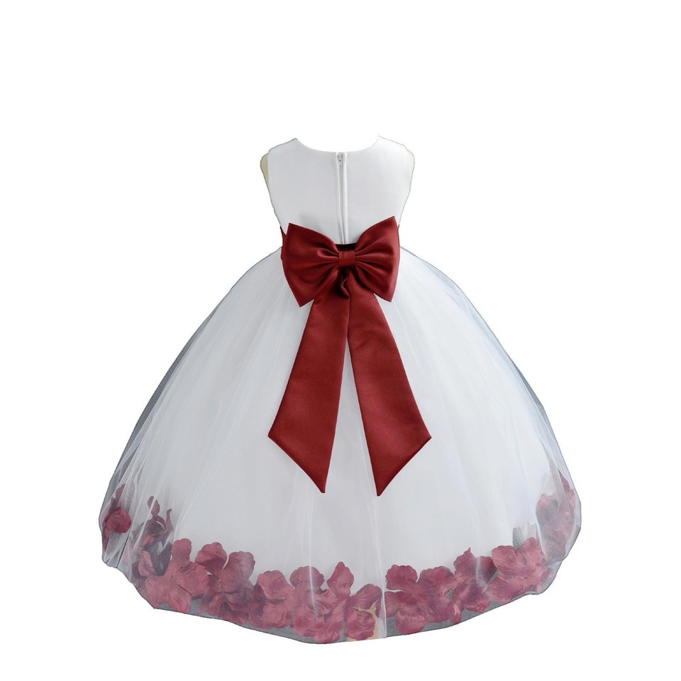 Wedding Flower Girl Dress Birthday Girl Dresses Gradation Pageant Rose ...