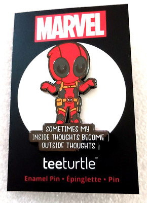 Marvel Deadpool Inside Thoughts TeeTurtle Pin New NOS 2022 MIP | eBay
