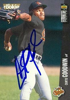 Curtis Goodwin autographed Baseball Card (Baltimore Orioles) 1995 Upper ...