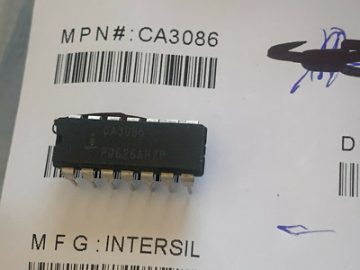 CA3086 (ECG912) General Purpose NPN Transistor Array New Original INTERSIL | eBay