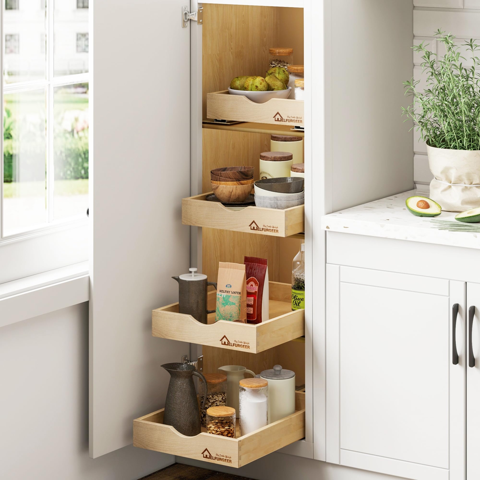 Pull Out Drawers For Kitchen Cabinets Pull Out Cabinet Organizer Slide ...