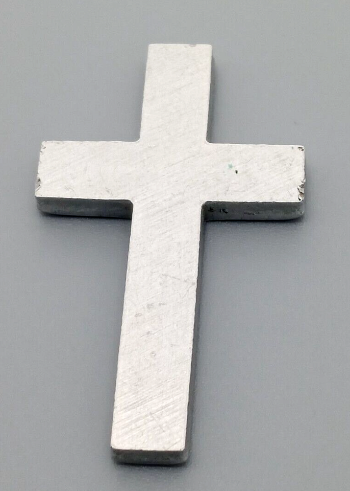 Cross Engraved God Loves You Silver Tone Metal Pocket Christian ...