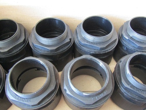 10 x CPS FITTING NYLON STRAIGHT Cable Glands M50 x 1.5 Black Metric ...