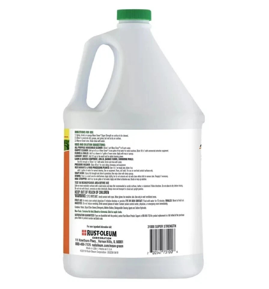 Mean Green Super Strength Cleaner & Degreaser, 128 Ounce | eBay
