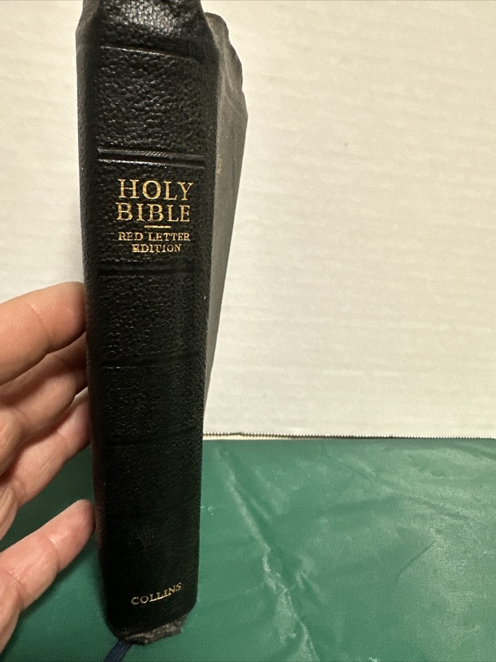 Holy Bible KJV Collins Genuine Leather Concordance Red Letter Indexed ...