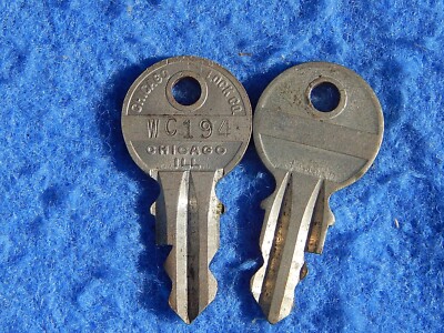 Wurlitzer Key WC 194 - Chicago Lock - wall box or cash box key ...