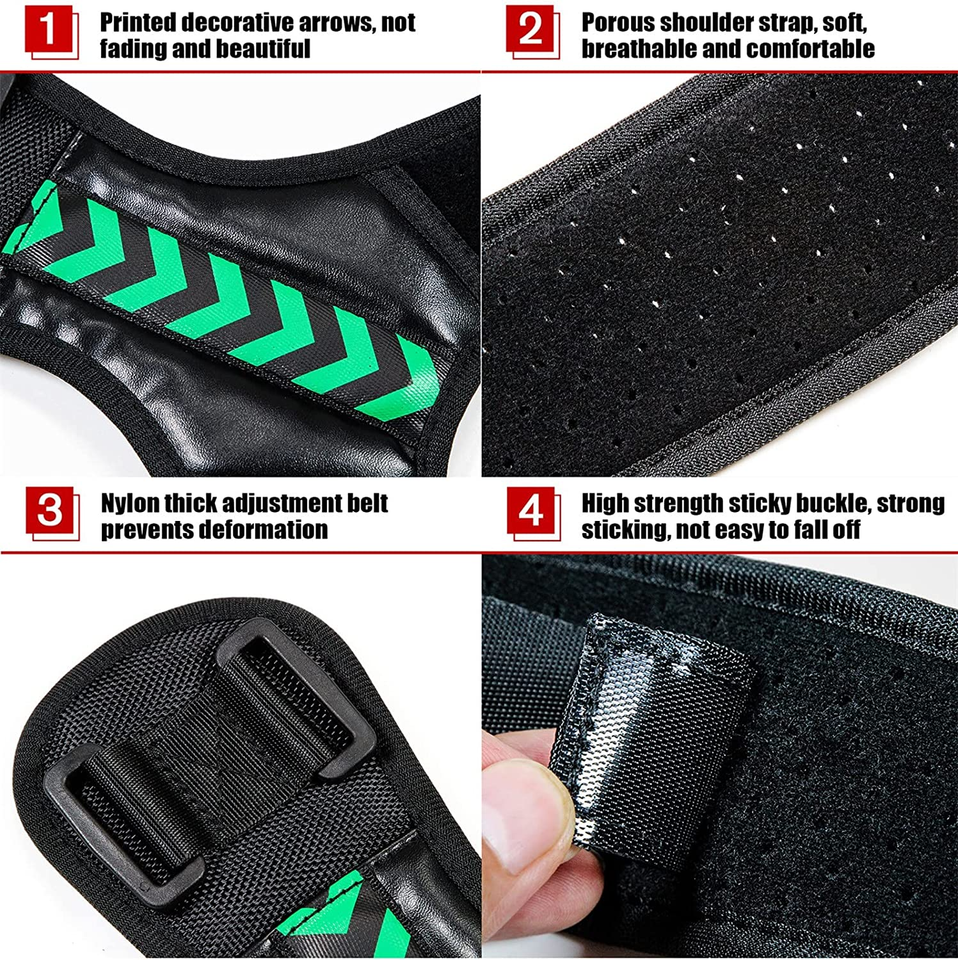 For Men Women Posture Corrector Support Upper Back Shoulder Brace Belt ...