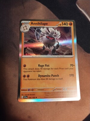 Pokémon TCG Annihilape Scarlet & Violet Base Set 109/198 Holo Rare-NM ...