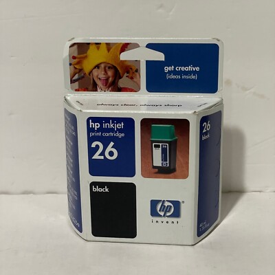 HP 26 51626A Black Ink Cartridge Sealed NEW Genuine OEM Exp 2004 | eBay