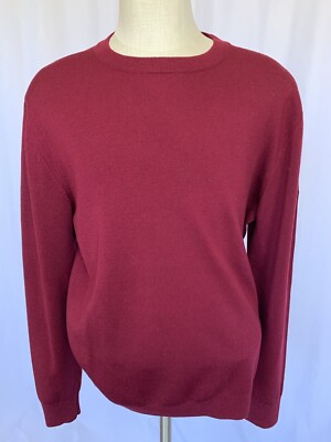 FACONNABLE Mens Merino Wool Sweater Maroon Red, XL | eBay