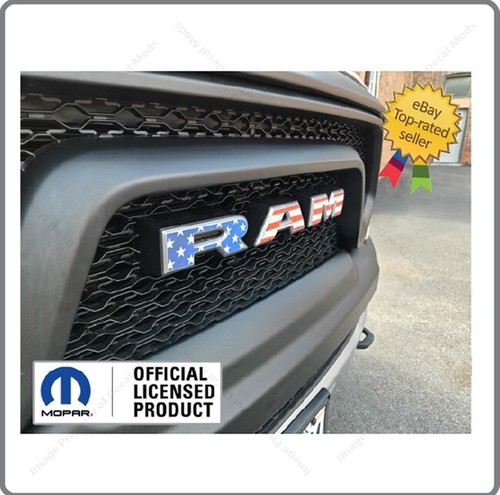 19-24 Gen5 RAM Grille OVERLAY Decals American Flag USA Front Stickers ...