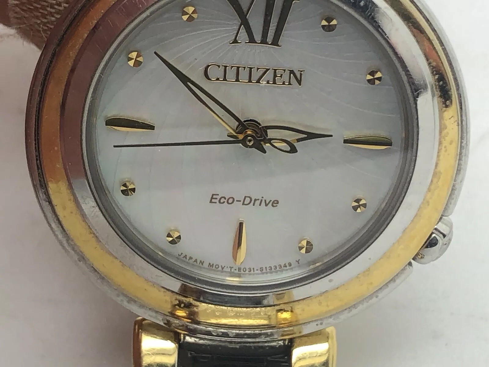 Citizens Eco Drive Ladies Watch E031-S093279 Mother Of Pearl 7” | eBay