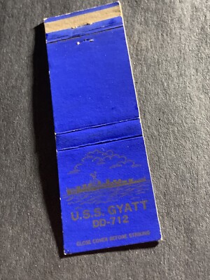 Vintage US Navy Matchbook: “USS Gyatt DD-712” | eBay