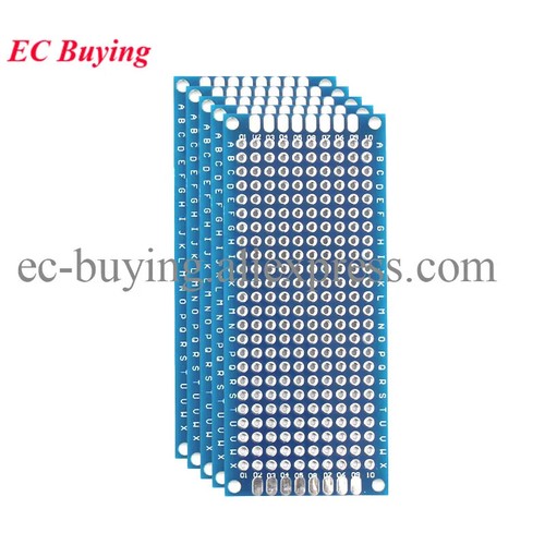 5pcs 3x7cm Double Side Prototype PCB Board Circuit Breadboard PCB ...