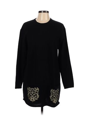 Classiques Entier Women Black Wool Pullover Sweater L | eBay