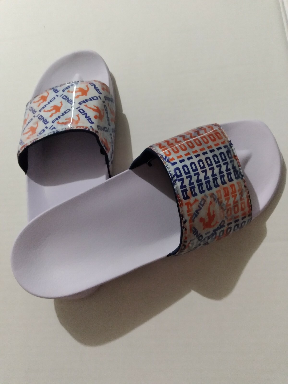 AND1 Men's White Slip-on Crossover Slides Slippers Size 13 for sale ...