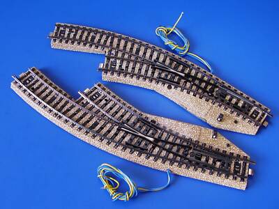 MARKLIN H0 - 5140 - Pair of Curved Switches - M Track / EXC | eBay