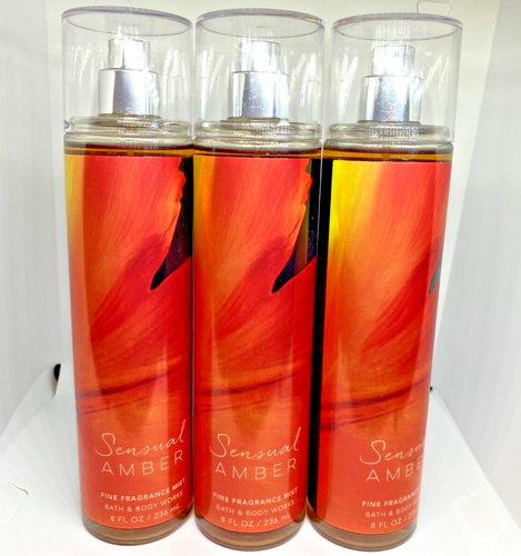 Bath and Body Works SENSUAL AMBER FINE FRAGRANCE MIST 8 FL OZ *SET OF 3* | eBay