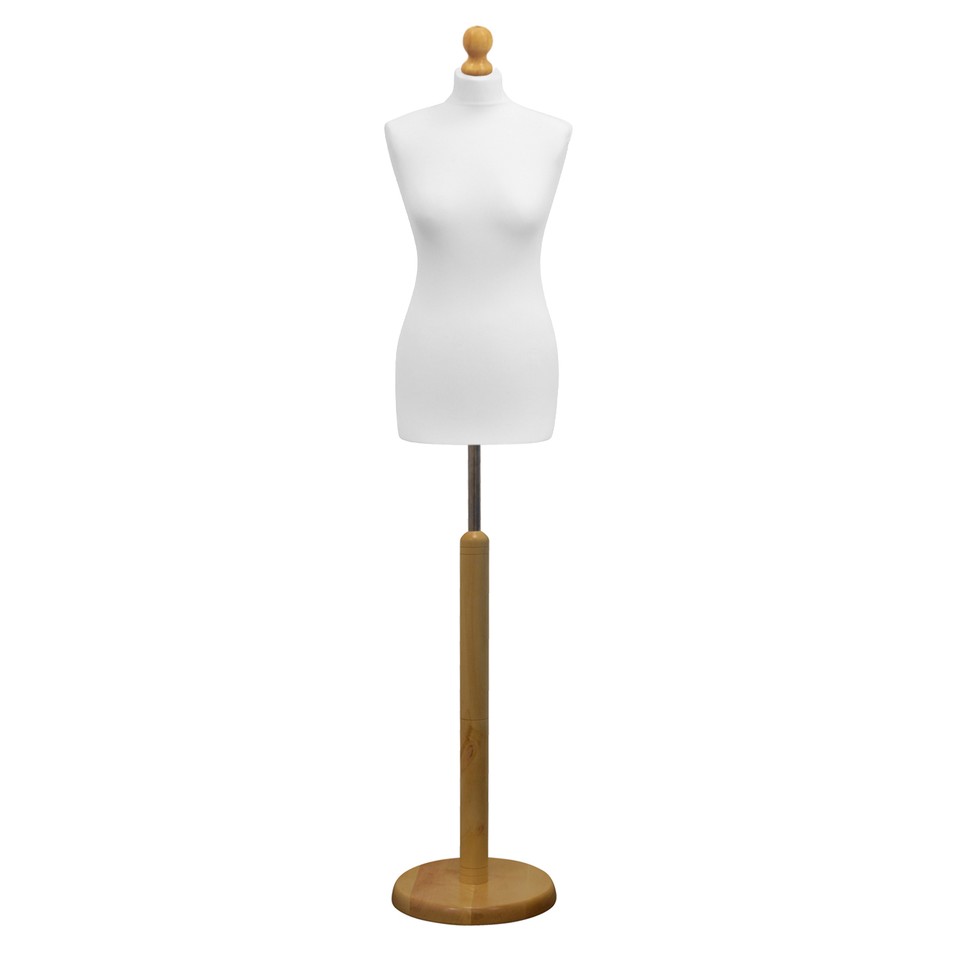 Size 14/16 Female Tailors Dummy White Retail Torso Display Dressmakers ...
