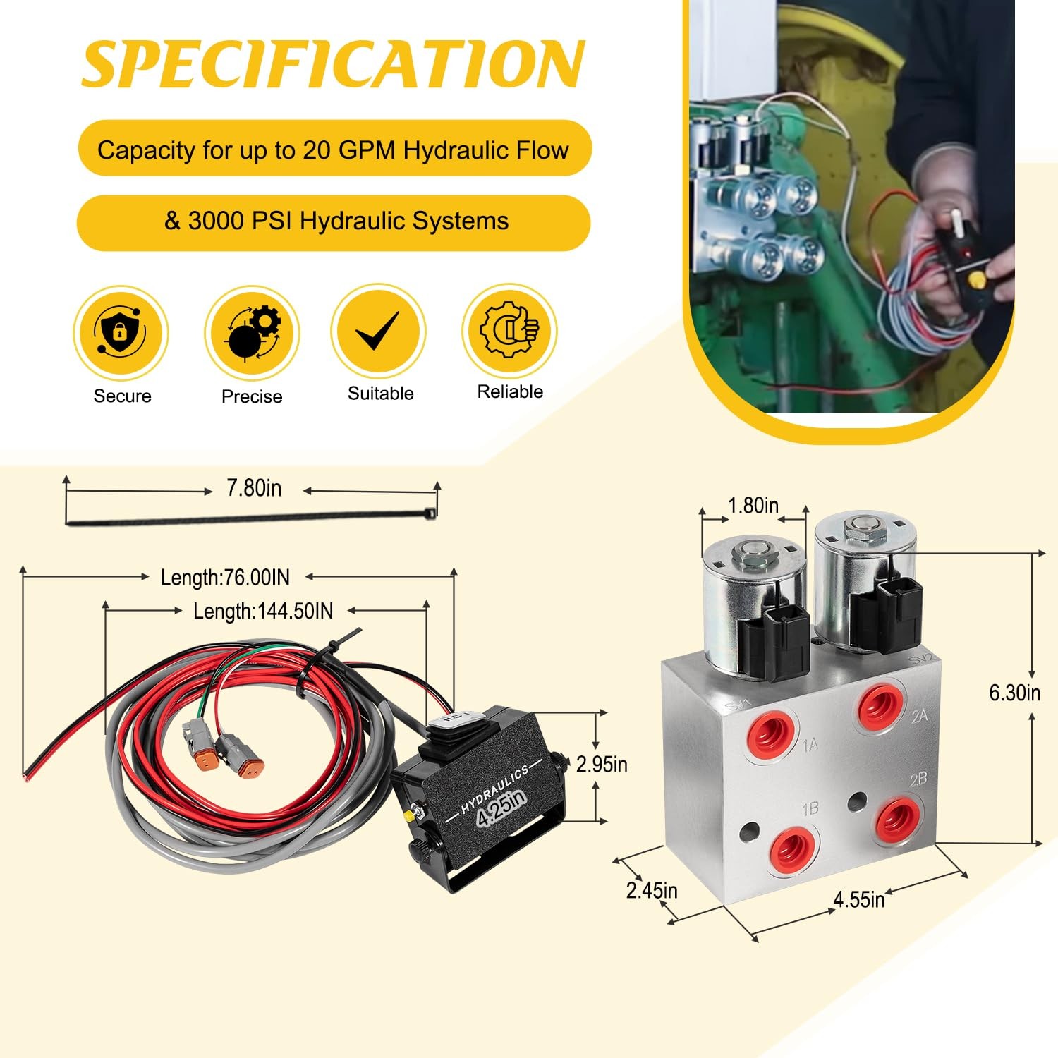 Hydraulic Multiplier SCV Splitter Selector Diverter Valve Kit Coupler ...