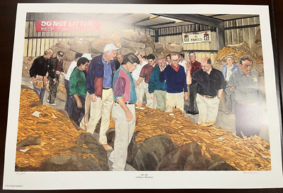 "Sale Day at Planters Warehouse" by Ron Cockerham 1996 signed ...