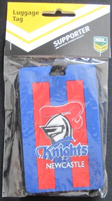 NRL Newcastle Nights Luggage Tag ID Official Supporter Bag Rubber Gift ...