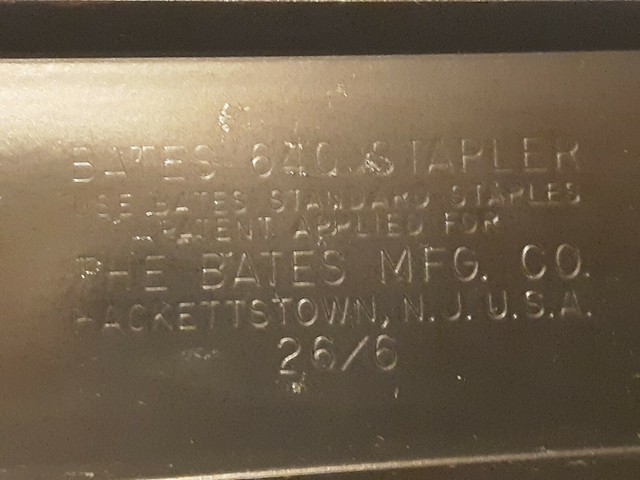Vintage Bates 640 Custom Stapler Faux Wood Woodgrain Black USA for sale ...