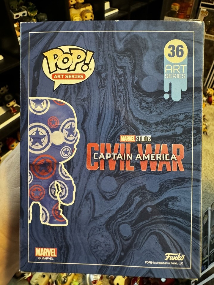 Funko POP! #36 Captain America (Art Series, Target Exclusive, Civil War ...