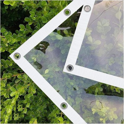 450gsm Clear Tarpaulin Heavy Duty PVC Waterproof Glass Pet Cover Tarp ...