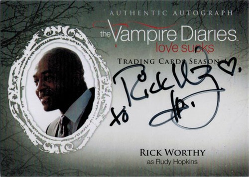 Vampire Diaries Season 4 Autograph Card RW Rick Worthy as Rudy Hopkins ...