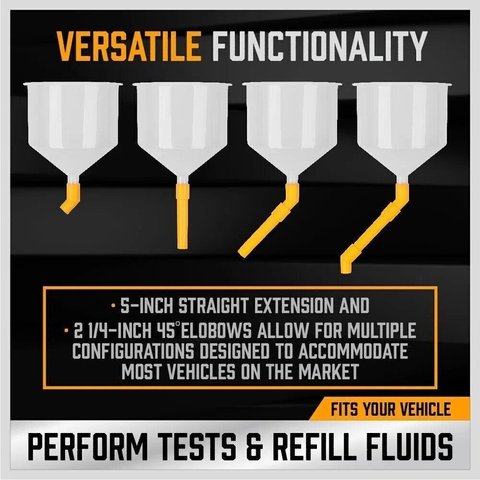 15pcs Spill Proof Radiator Coolant Filling Funnel Kit Cooling System ...