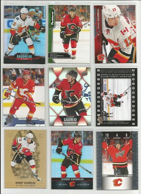 JOHNNY GAUDREAU LOT 9 CALGARY FLAMES ALL DIFF TIM HORTONS UD PARKHURST ...