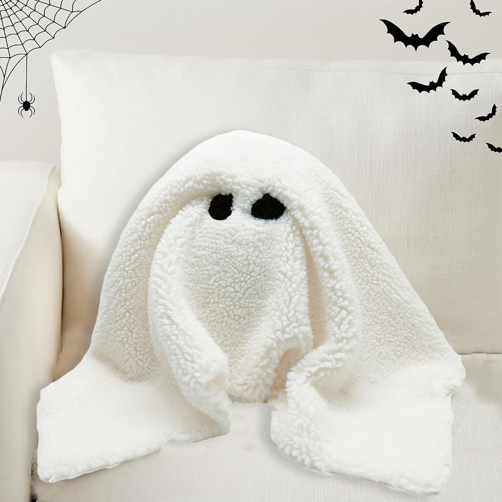 Plush Toy Ghost Solid Color Soft Thick Stuffed Washable Halloween Party ...