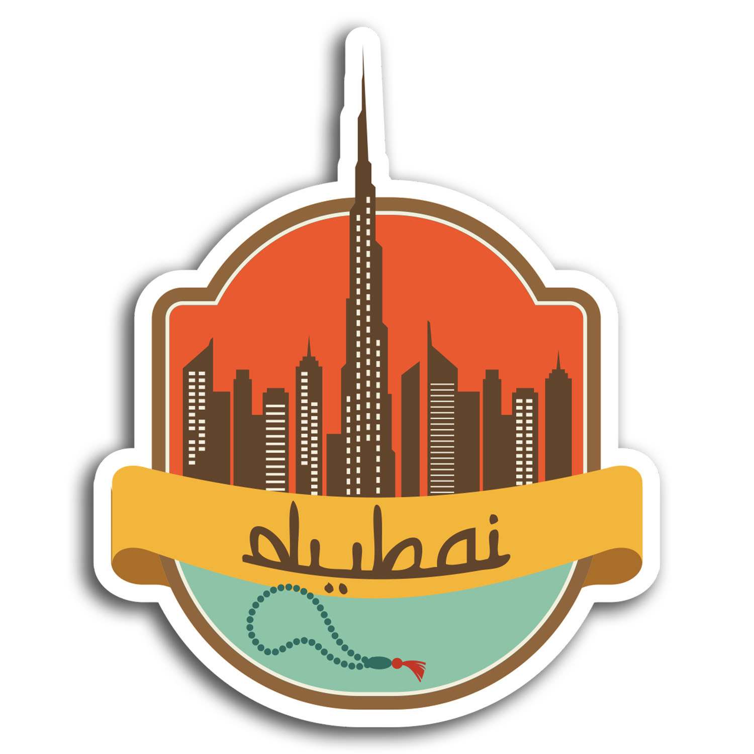 2 x 10cm Dubai Burj Khalifa UAE Vinyl Stickers - Sticker Laptop Luggage ...