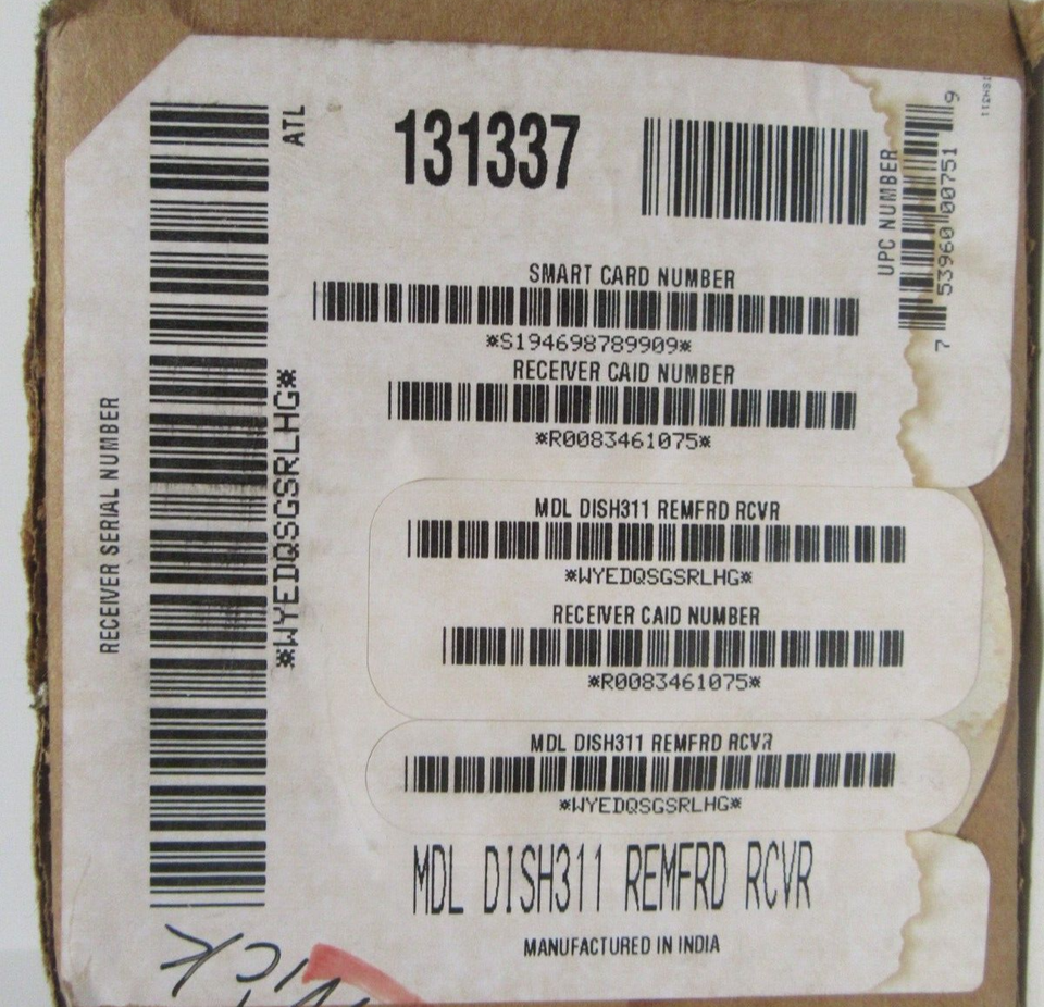 NEW Dish Network Satellite Model 311 Dish Receiver - Sealed w/ remote ...